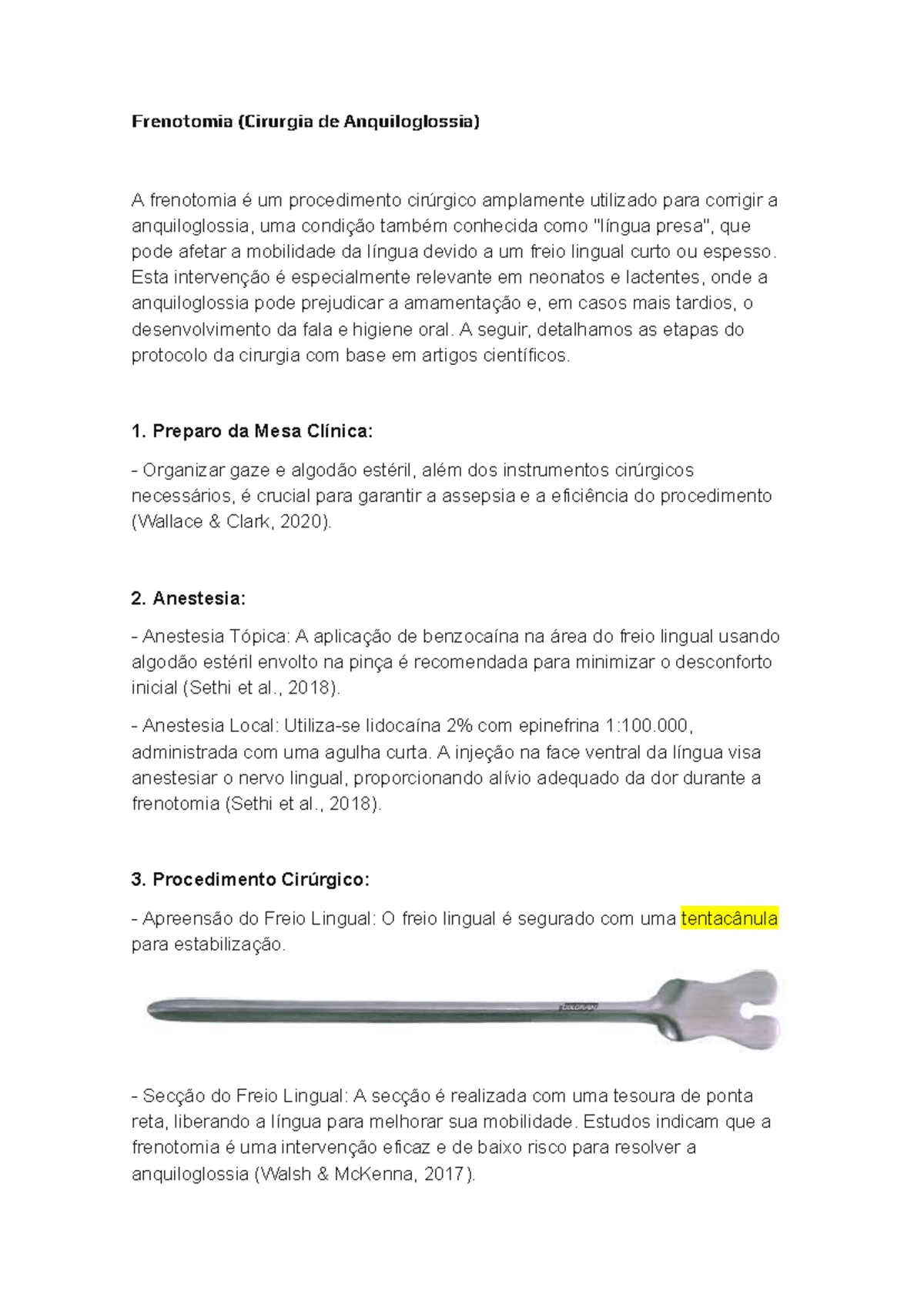 Resumo: Frenotomia em Anquiloglossia - Protocolo Cirúrgico e Benefícios ...