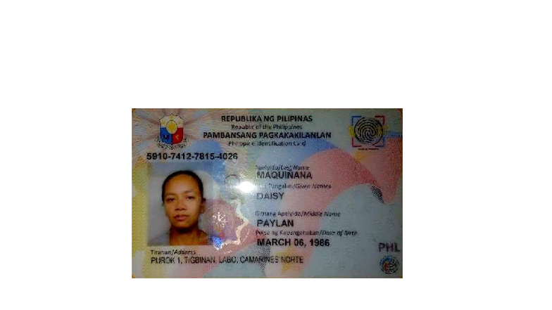 Philippine Identification Card Details and Application Notes - Studocu