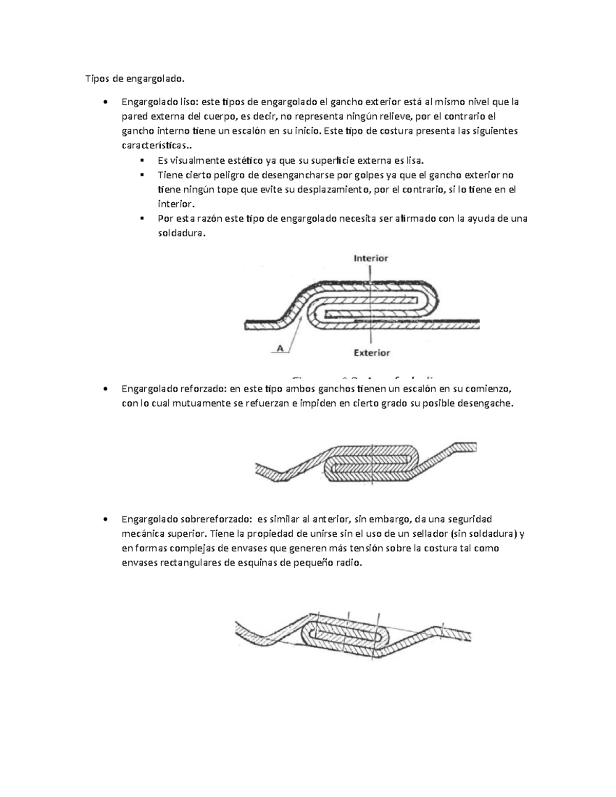 Tipos de Engargolado y Medición del Traslape en Tarea 4 - Studocu