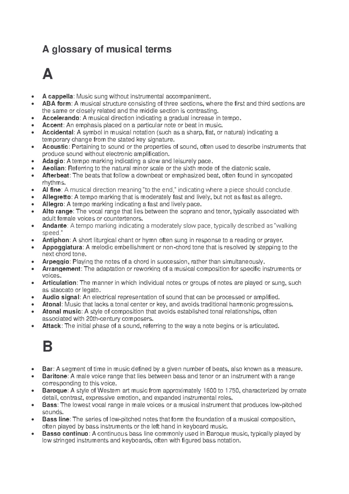 Comprehensive Guide to Musical Terms and Concepts - Comprehensive Guide ...