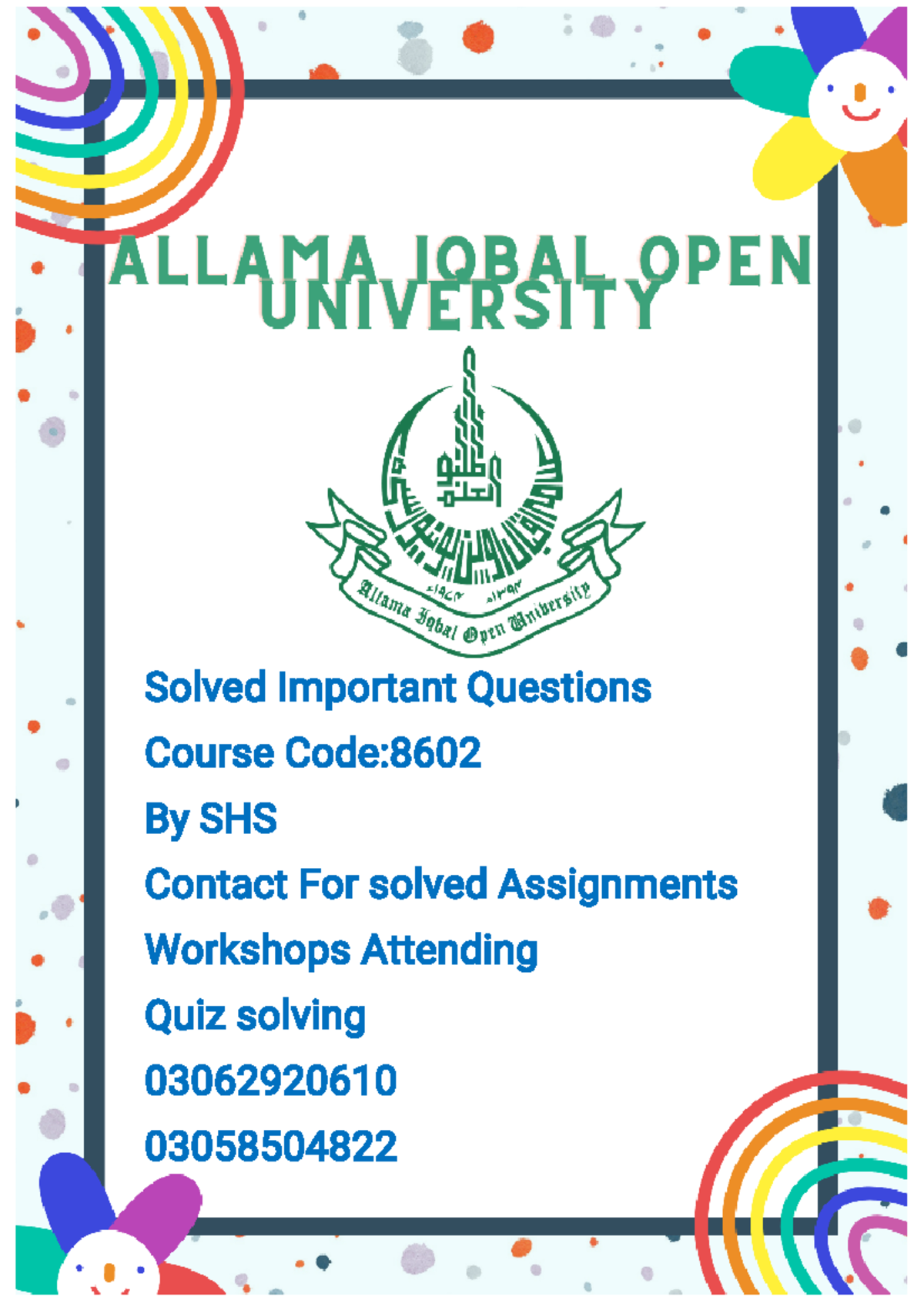 Urdu 8602 Important Solved Questions for Exams and Quizzes - Studocu