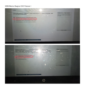 [Solved] Module 7 Shadow Health Assignment ReflectionFocused Exam Type 1 - Med-surg (Mds 1234 ...