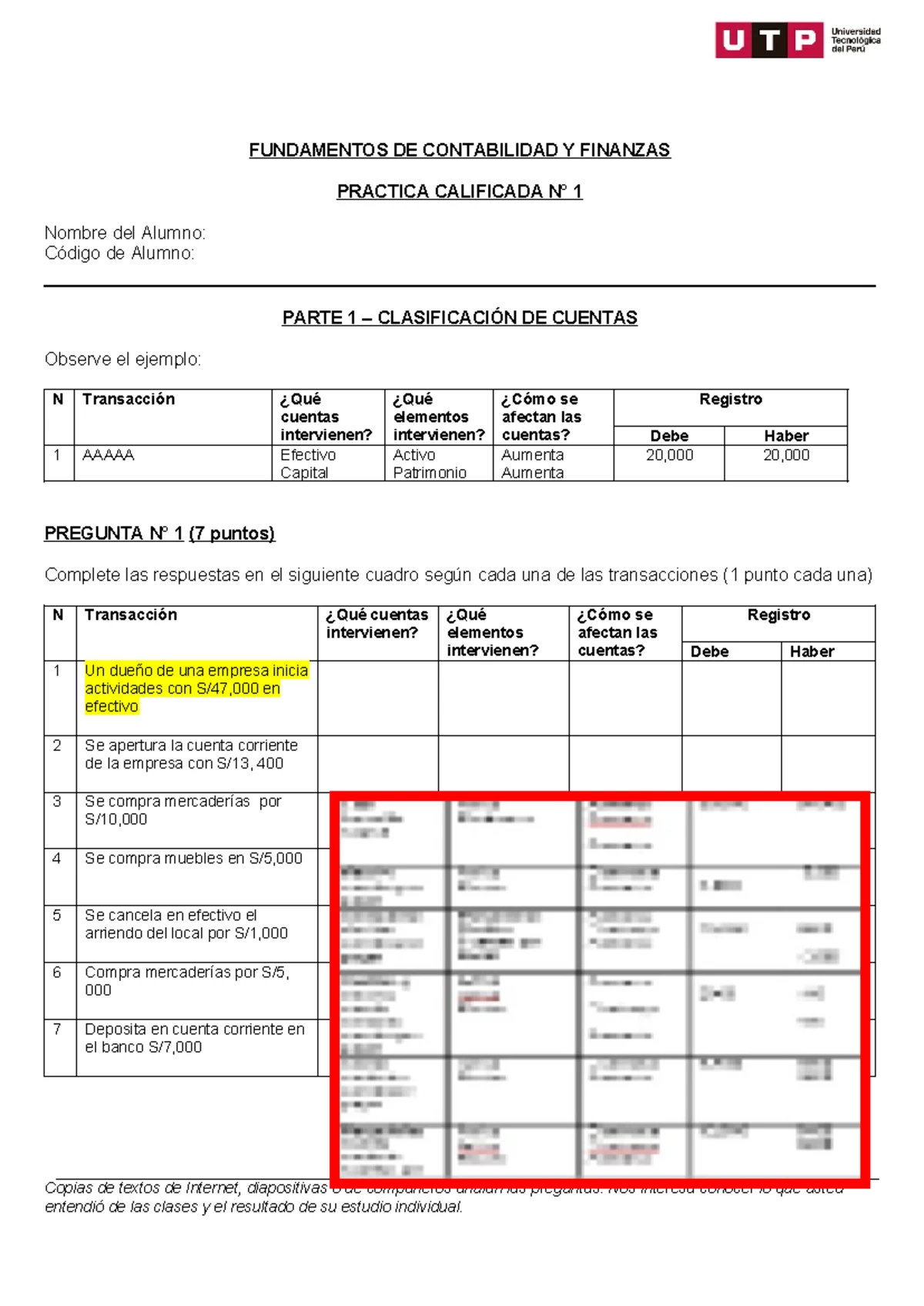 📝Semana 15- Tema 01 Tarea- Ejercicios del Libro Mayor - fundamentos de contabilidad y finanzas ...