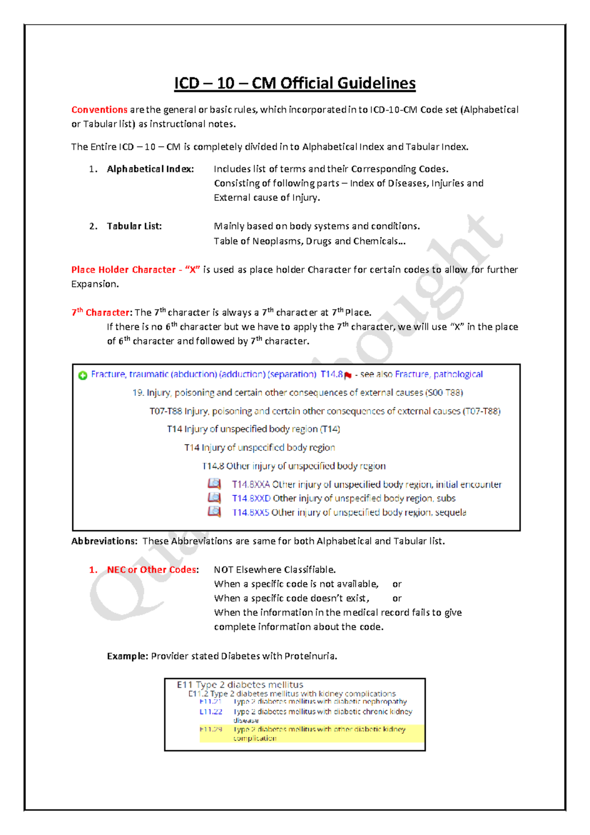 ICD-10-CM Coding Conventions Overview and Guidelines - Studocu