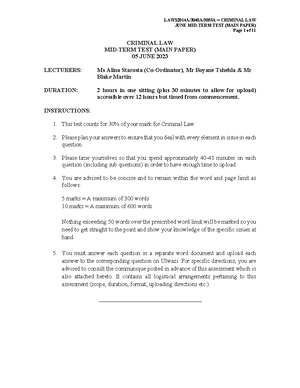 Conduct Principles on Unlawful Omissions (Law 101) - Studocu