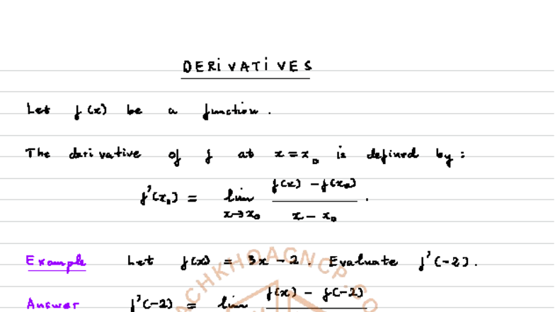 DERIVATIVES: Understanding the Concept and Applications - Studocu