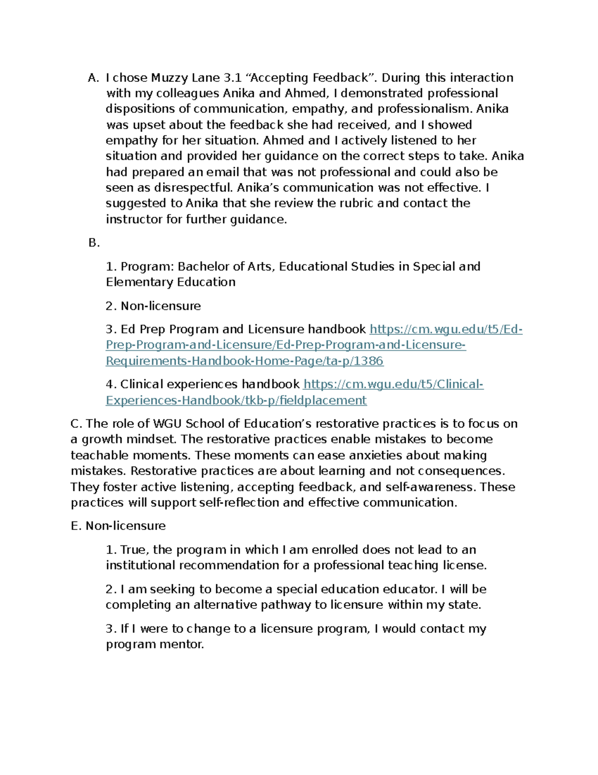 Task 2 Reflection: Professional Dispositions in Communication and Empathy - Studocu