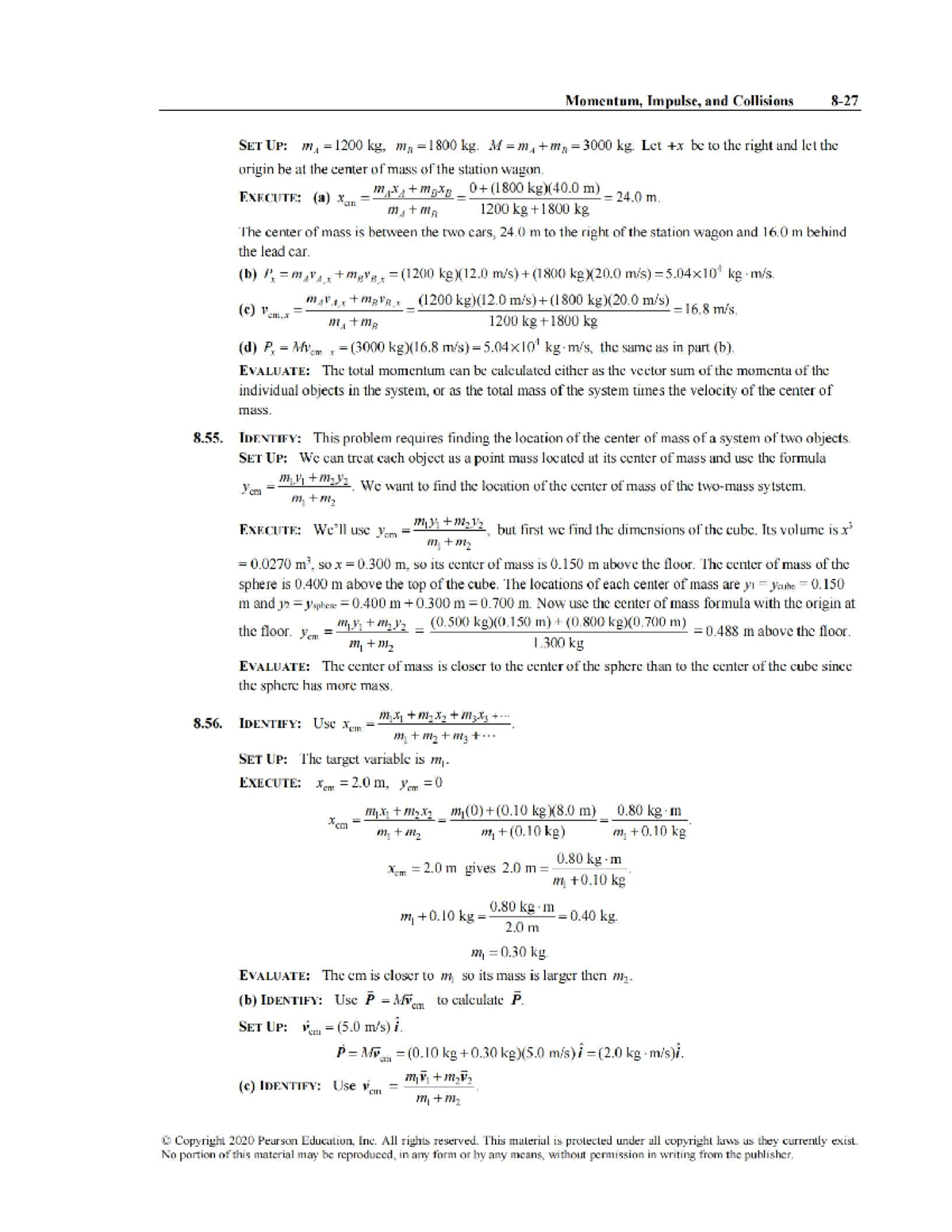 Physics 101: Momentum, Impulse, and Collisions Solutions - Studocu