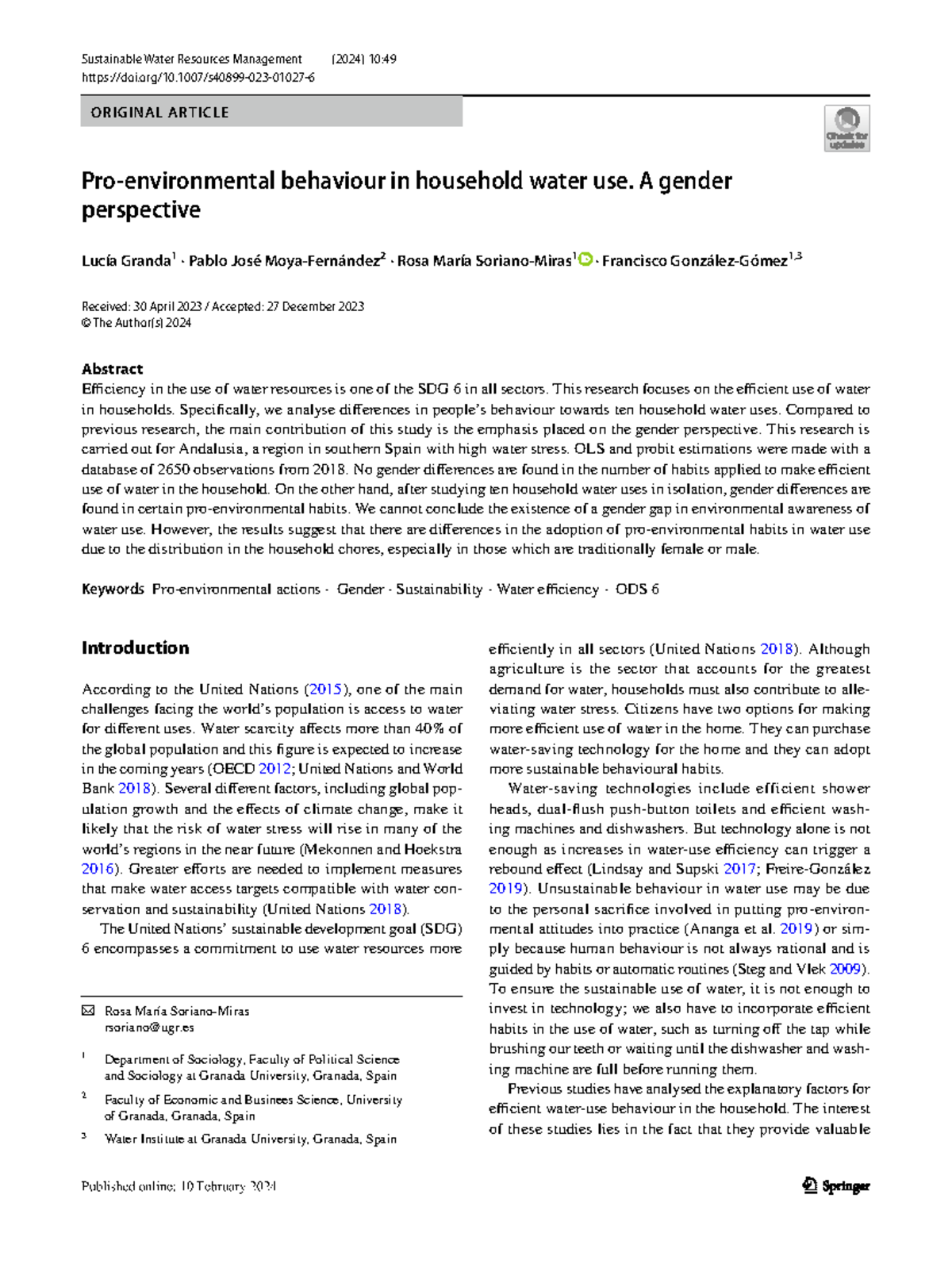 S40899 023 01027 6 - Gender Perspectives on Household Water Use ...