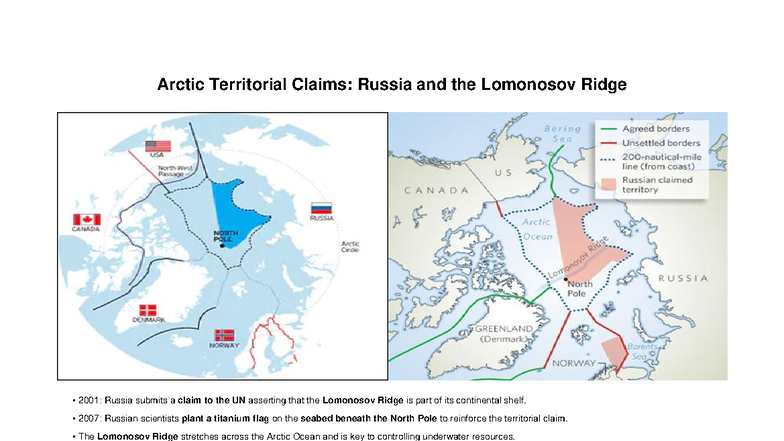 Arctic Territorial Claims: Russia's 2001 Submission & 2007 Actions ...