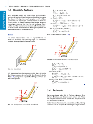 Technische Mechanik - Seilstatik - Technische Mechanik 74 3 Schnittgrößen – die inneren Kräfte ...