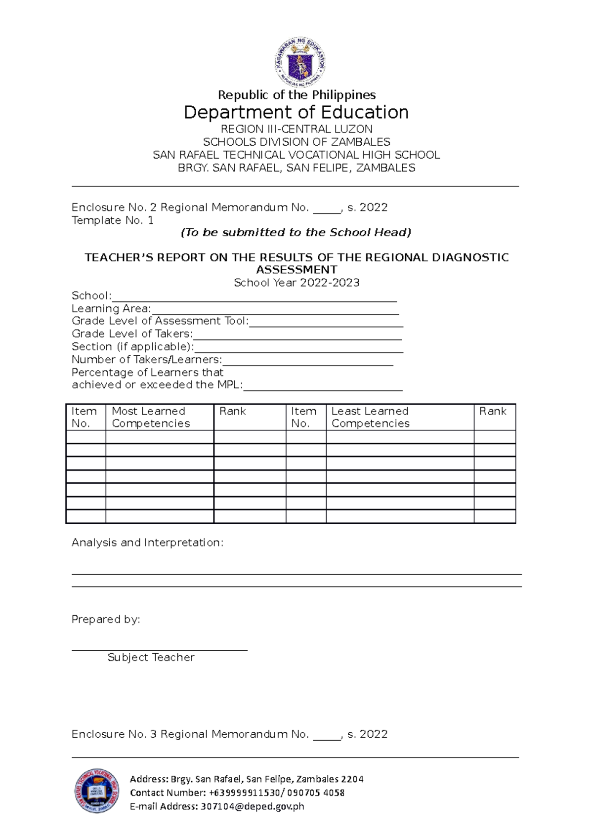 RM-502-Template - Template Report - Republic of the Philippines ...