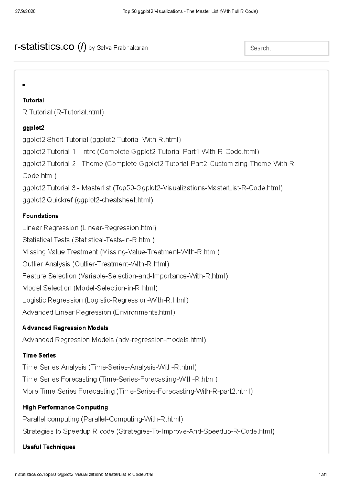 Top 50 ggplot2 Visualizations - A Comprehensive R Code Guide - Studocu