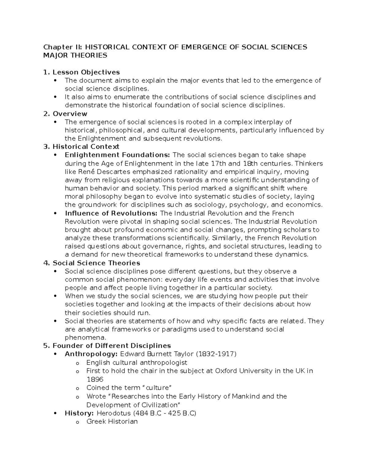 Socsci(1) Reviewer - Historical Context & Theories of Social Sciences ...