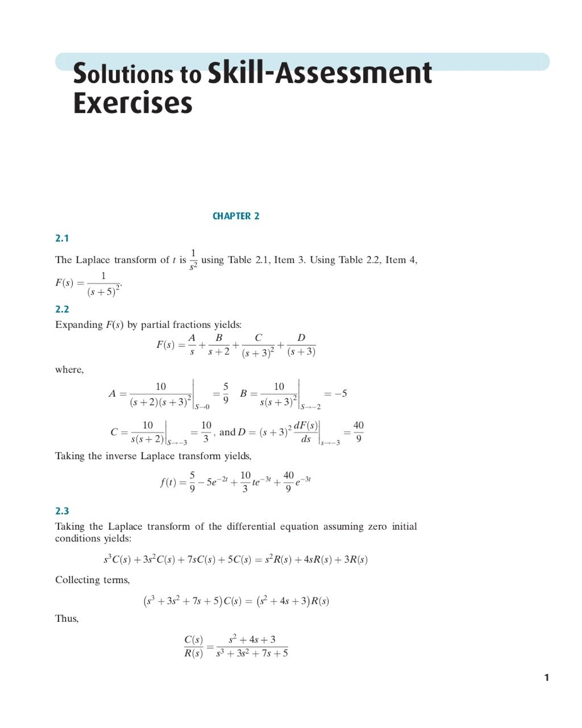 Assessment Solutions-Norman S. Nise - Control Systems Engineering, 6th ...