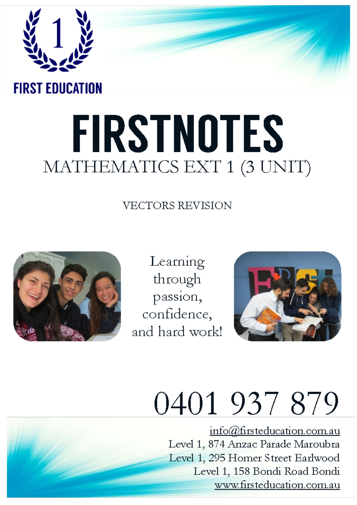 3u HMP Vectors Revision - Notes - 1 Learning through passion ...