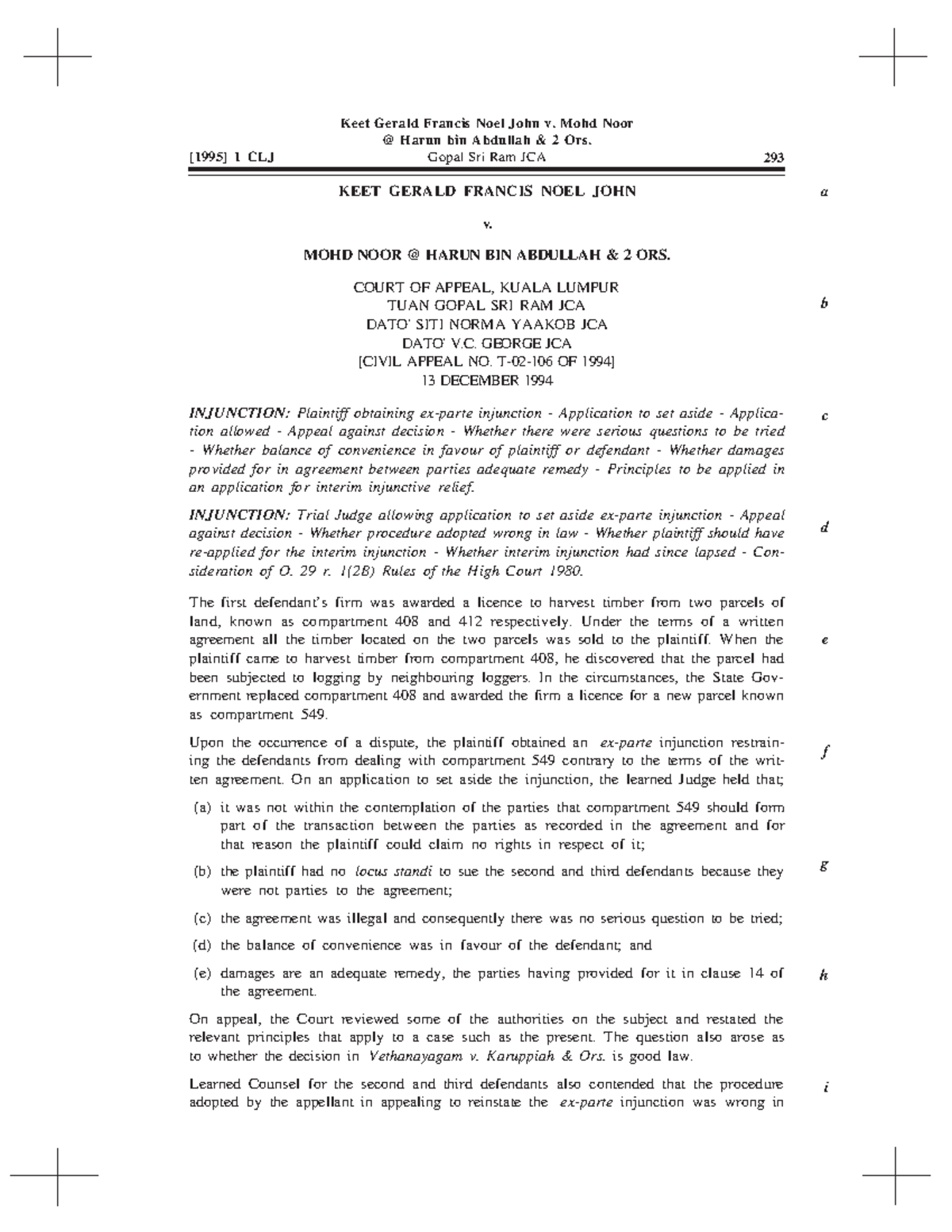 KEET Gerald Francis NOEL JOHN case - Civil Procedure II - USIM - Studocu