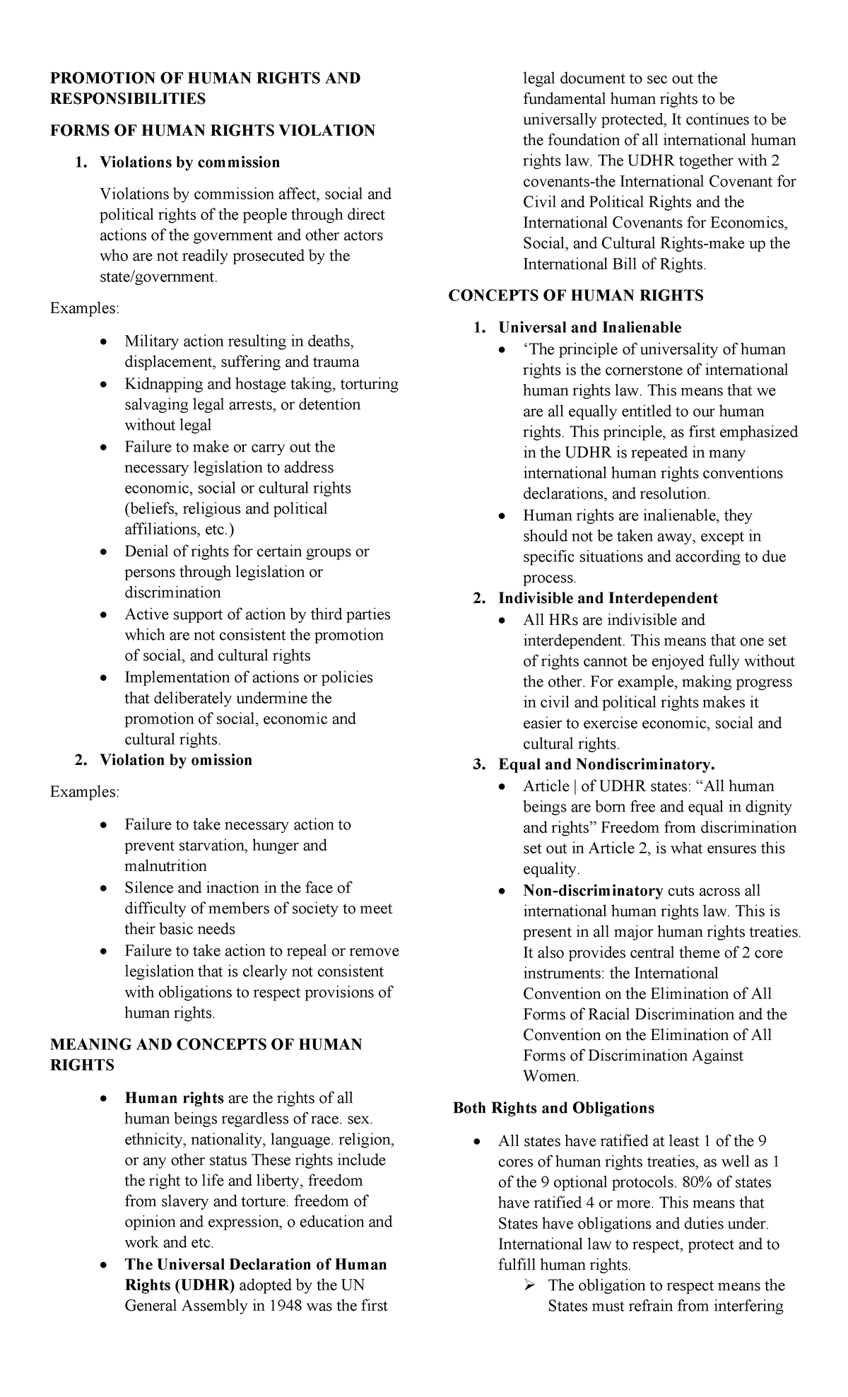 Peace Education Promotion of Human Rights and Responsibilities ...