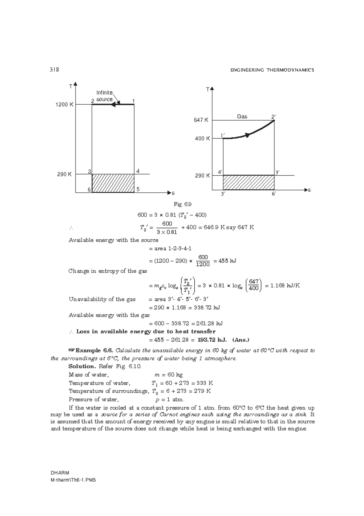 318 ENGINEERING THERMODYNAMICS: Entropy & Energy Calculations - Studocu