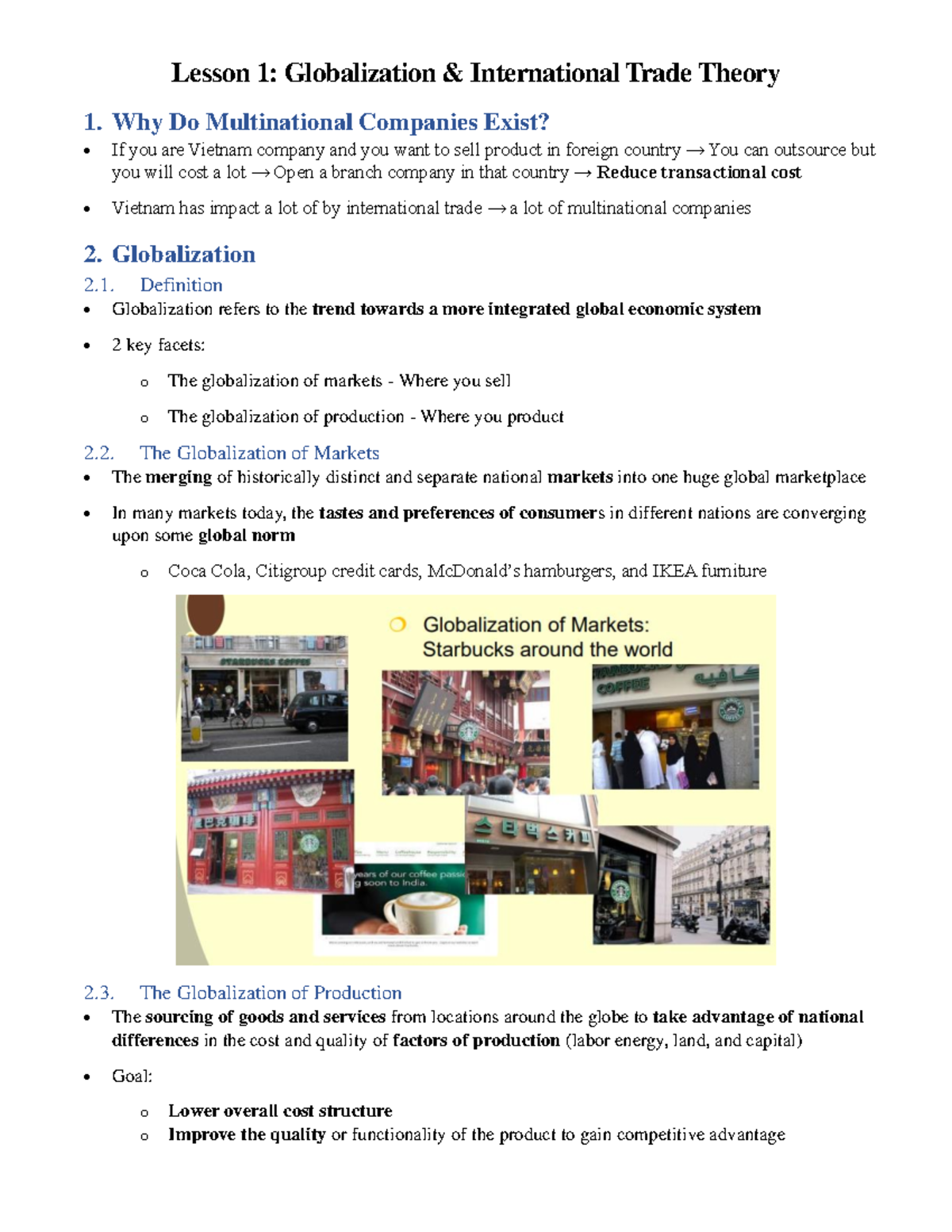 International business notes: Globalization and international trade ...