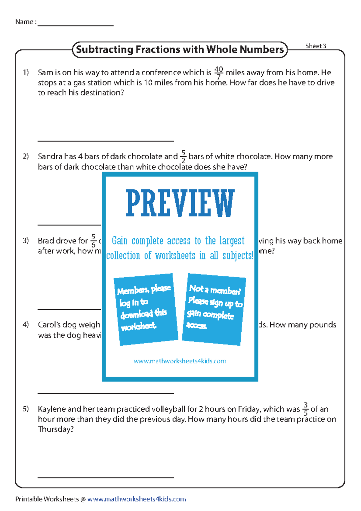 Whole Numbers Practice Worksheets - Math Concepts for Grades 3+ - Studocu