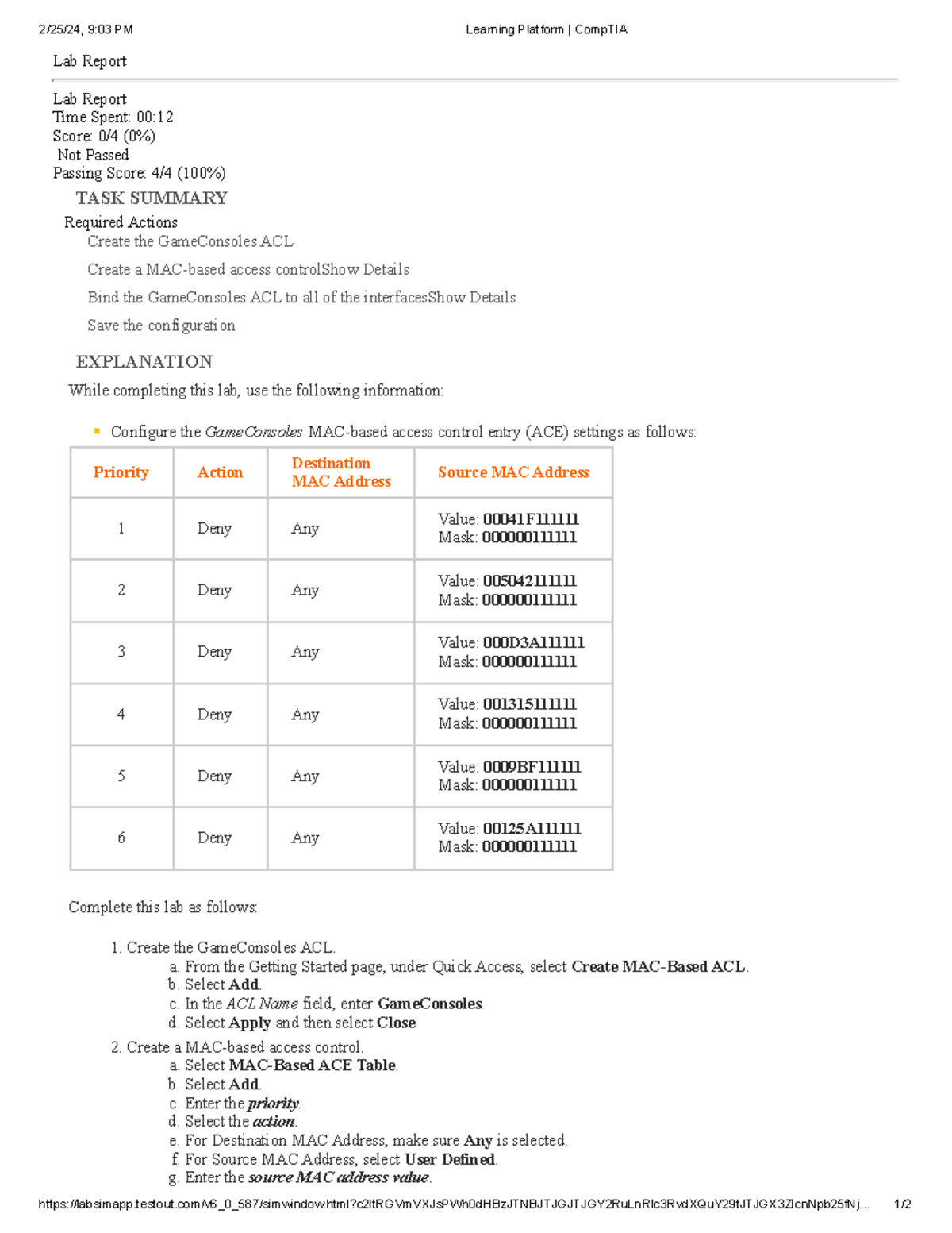 7.4.10 Lab Report: Secure Access Configuration for Switch 2 - Studocu