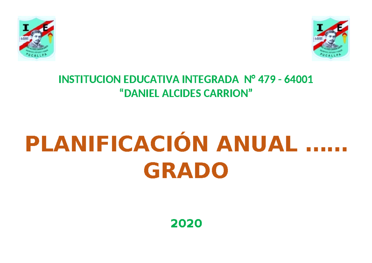 Planificación Anual 2020 - 4to Grado N° 64001 "Daniel Alcides Carrión ...