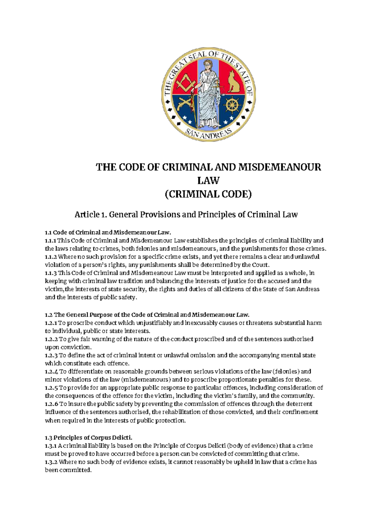 Code of Criminal and Misdemeanour Law - THE CODE OF CRIMINAL AND ...