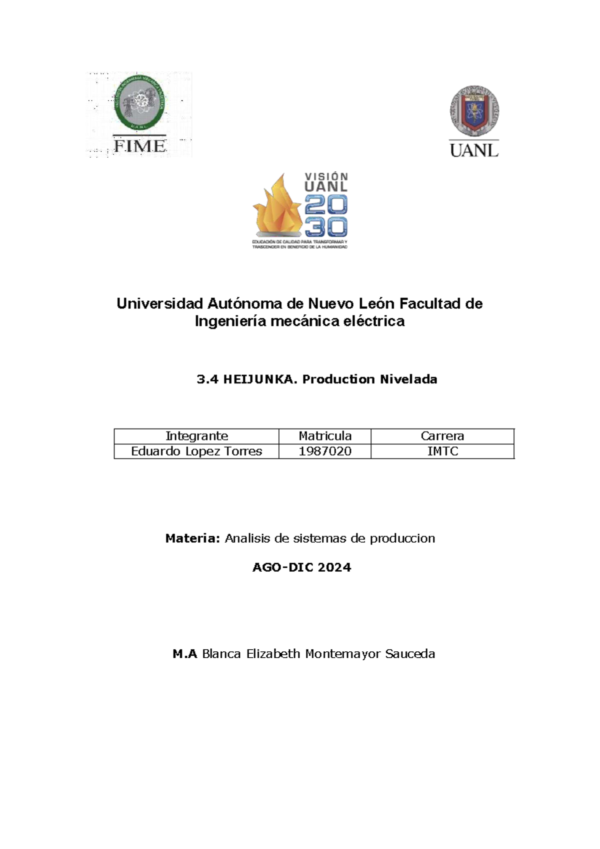 Análisis de Sistemas de Producción: Heijunka y Producción Nivelada ...