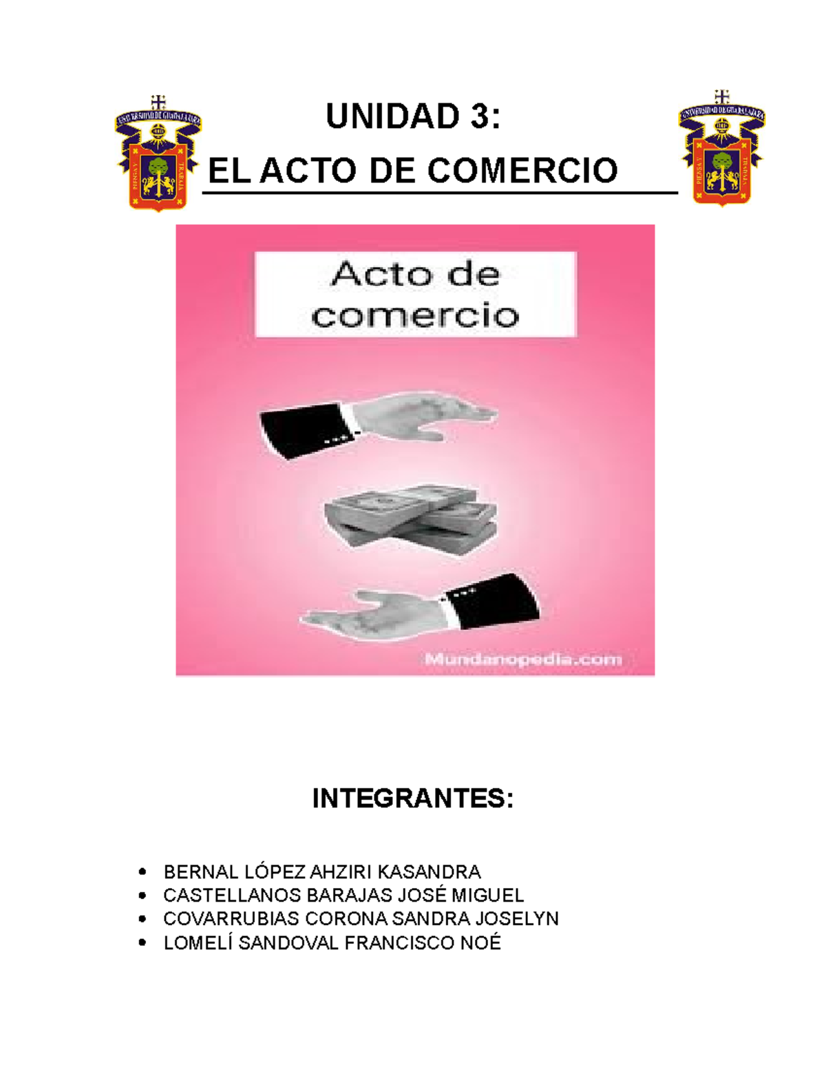 Unidad 3: El Acto de Comercio - Conceptos y Clasificaciones - Studocu