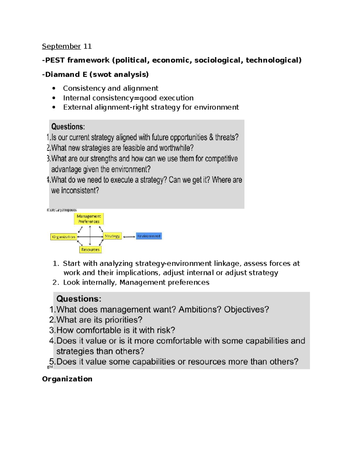 BU111 Notes: September 11 Framework & Key Success Factors Analysis ...