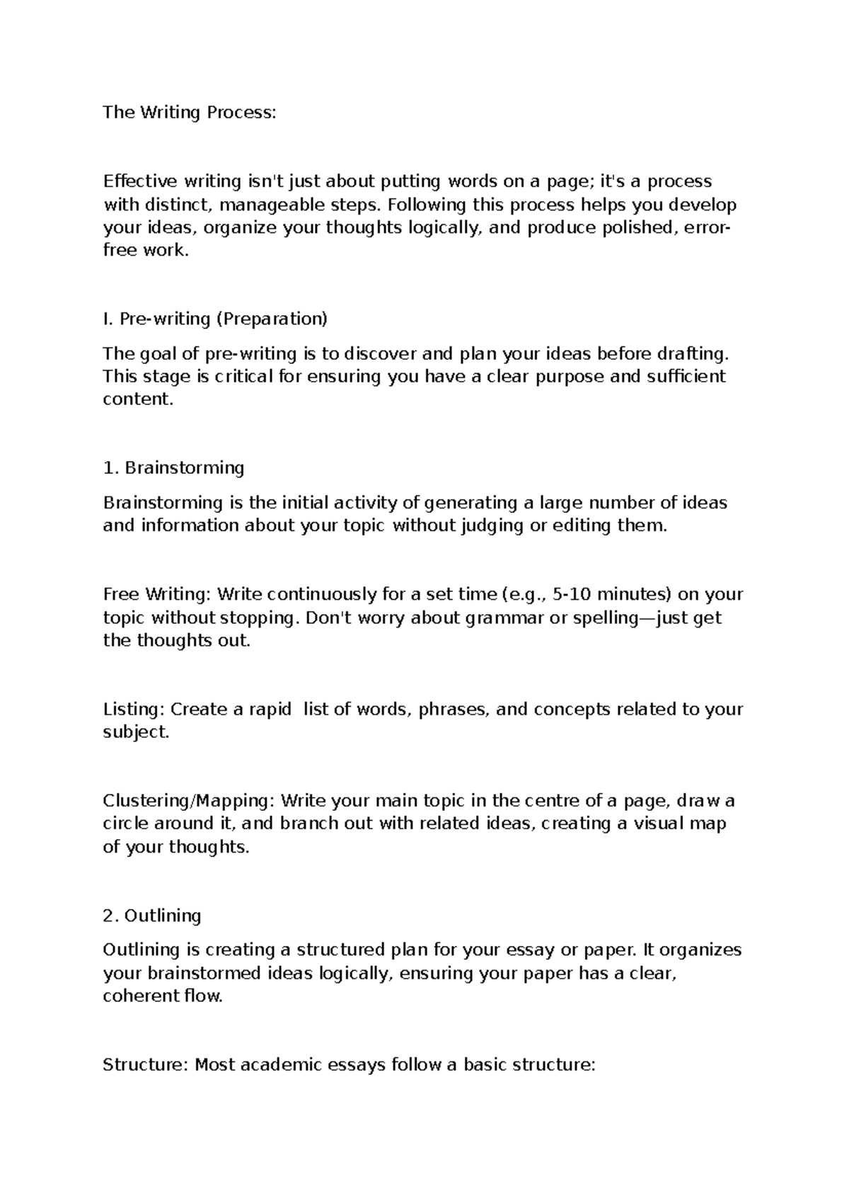 Pre-Writing and Post-Writing Activities: A Guide for Effective Writing ...