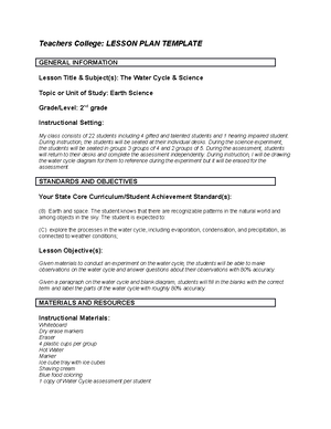 C382 Sample Lesson Plan-Heart - 5E Science Lesson Plan: What Makes Your ...