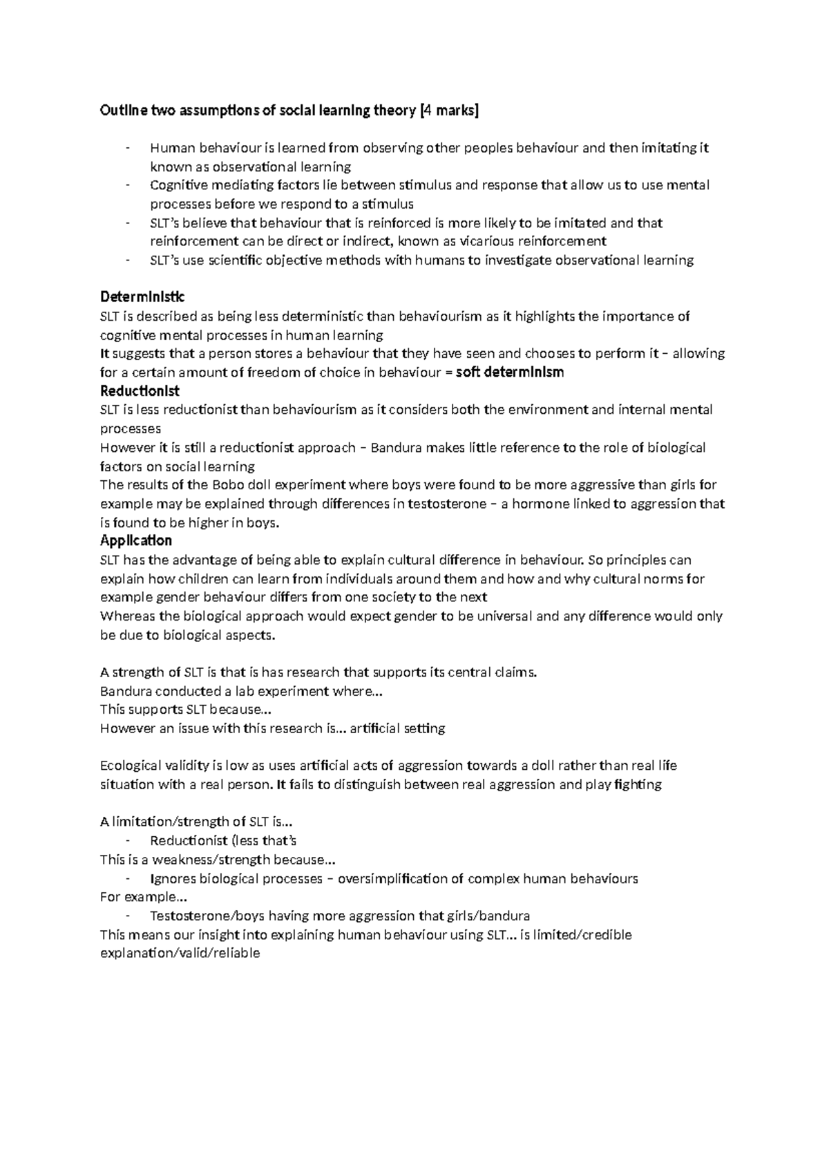 SLT Assumptions Overview: Observational Learning & Cognitive Factors ...
