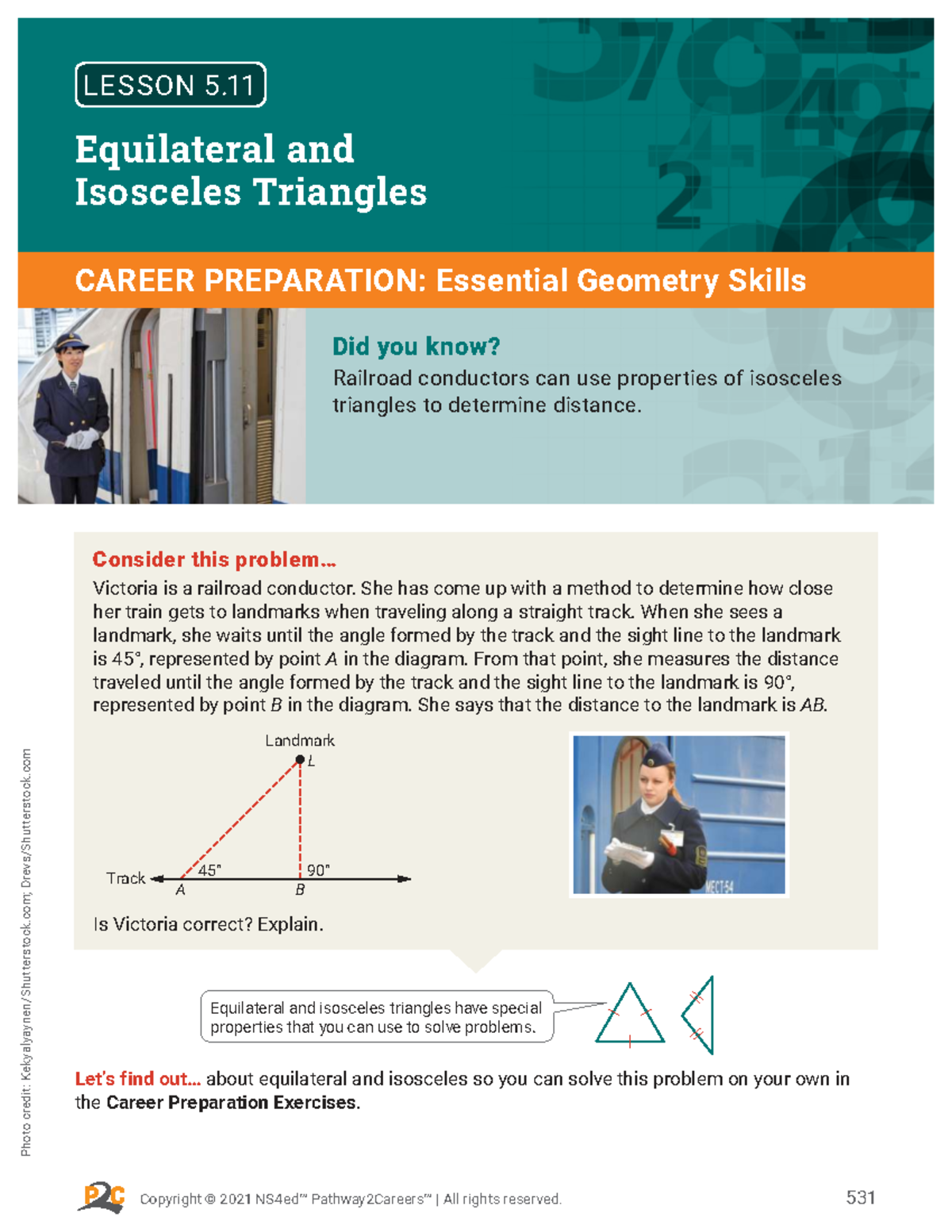 Geometry SE 5.11: Equilateral and Isosceles Triangles Lesson - Studocu