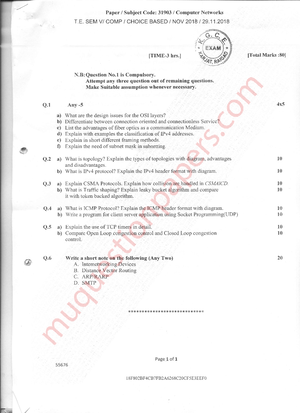 Analysis of algorithm - solved answer paper of AOA 2018 Mumbai ...