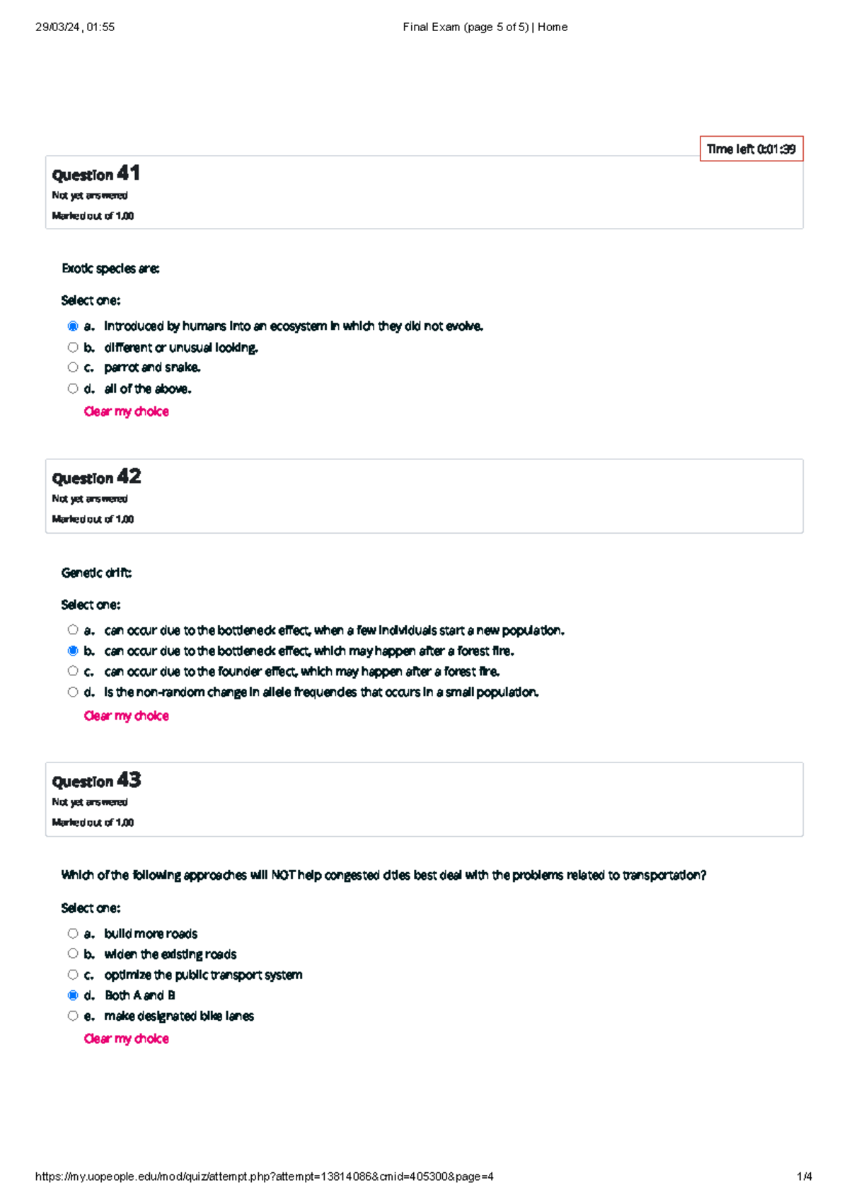 Final Exam (page 5 of 5) envs 1301 - Question 41 Not yet answered ...