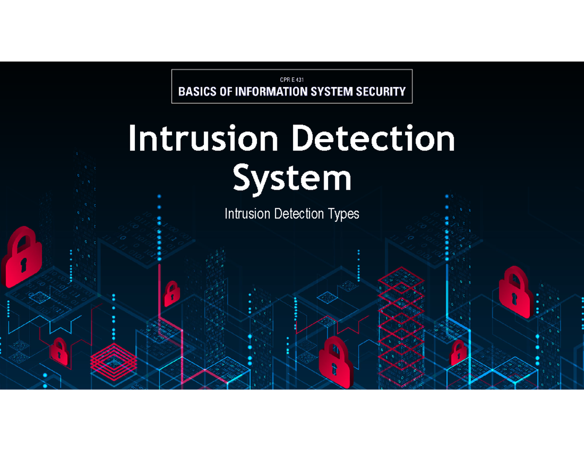 Module 5 Intrusion Detection Types Part 1 Intrusion Detection