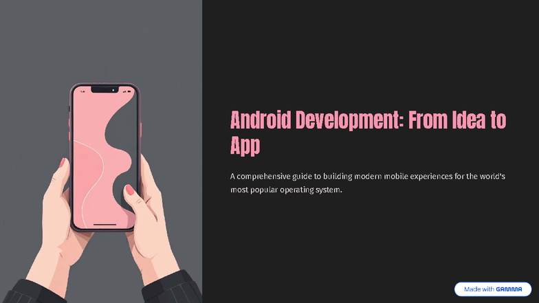 Android Development (CS101): From Idea to App - A Comprehensive Guide ...