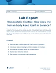 Lab Report: Homeostasis Control Lab - Exploring Body Balance Mechanisms ...