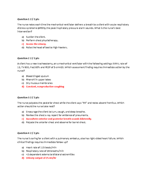 ATI Exam 4 practice exam - ATI Exam 4 practice exam 1. A charge nurse ...