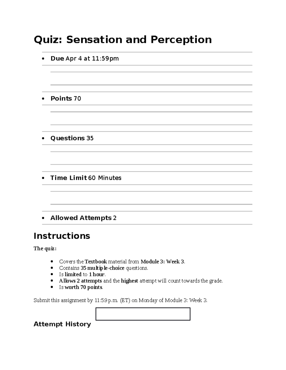 PSYC-101-Quiz-3-Sensation-and-Perception-Detailed-Overview - Studocu