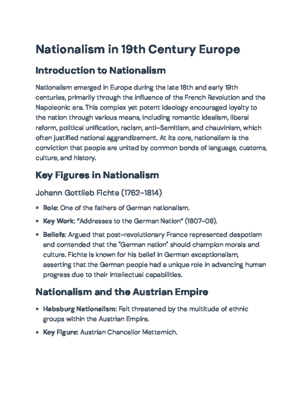 Nationalism in 19th Century Europe: Key Figures & Movements Analysis ...