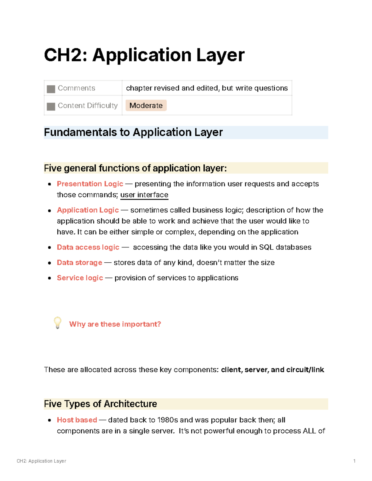 CH2: Application Layer Overview and Key Concepts - Studocu