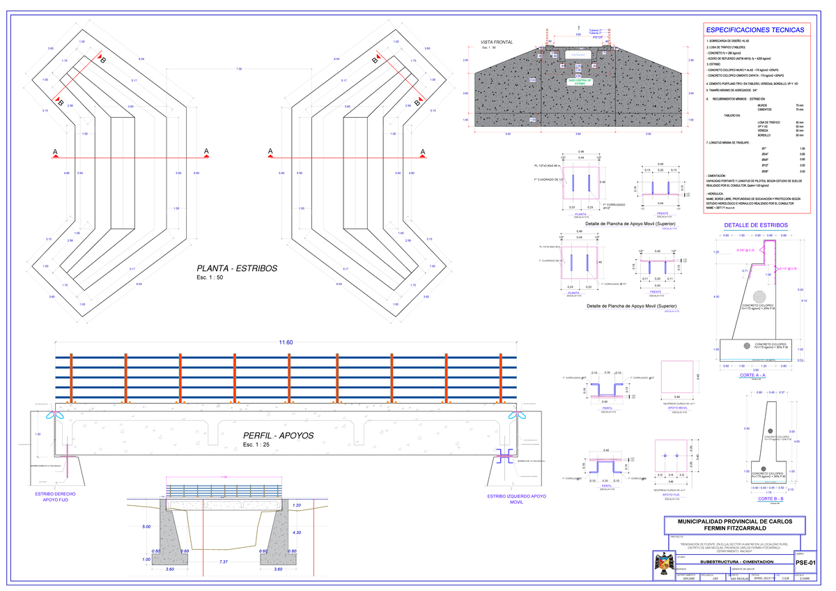 6. Plano de Estructura Huantar - Tuberia 3" Tuberia 2" IPE 3. ℄ E .40. 2. 2. . . . .60. . - Studocu
