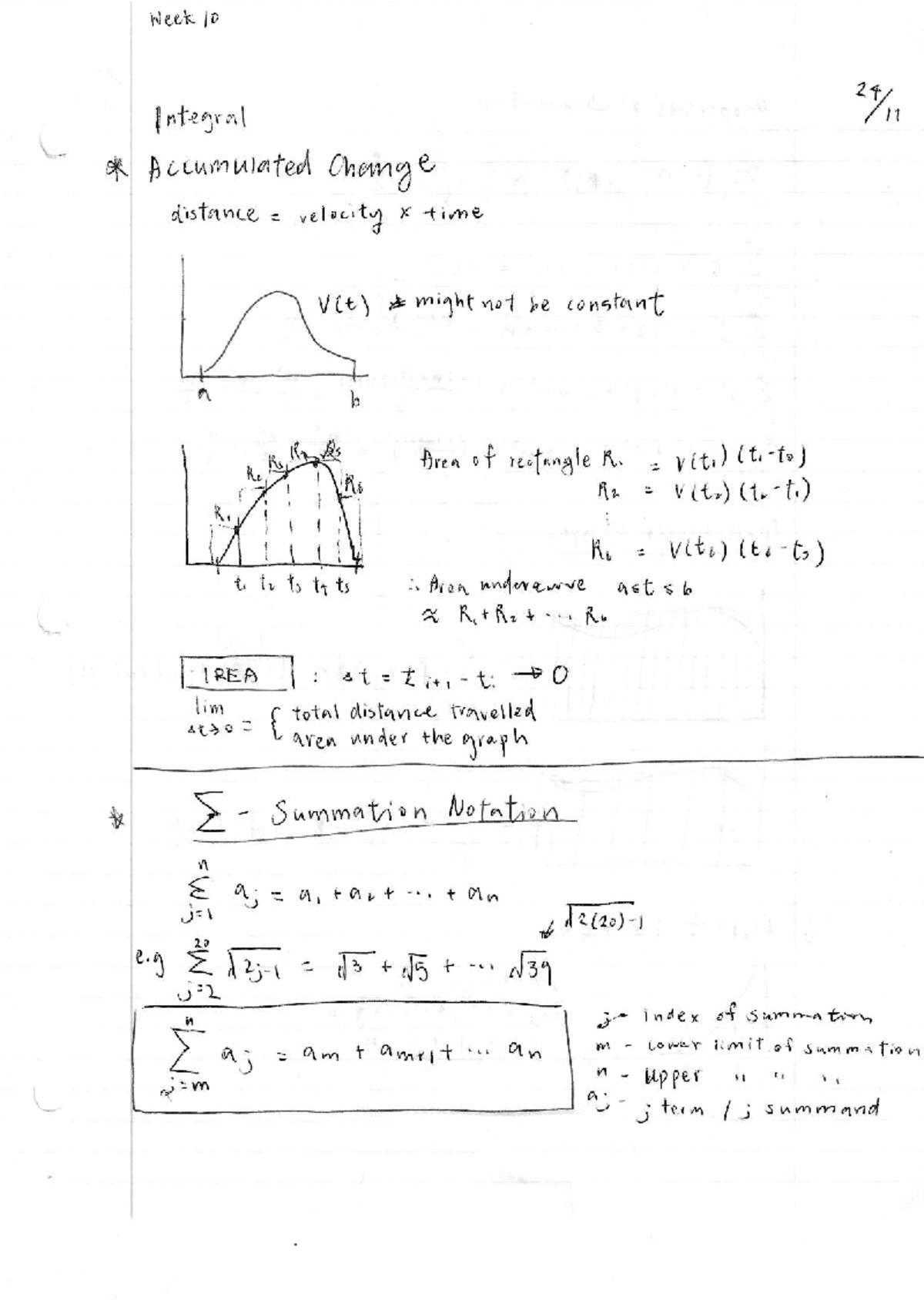 Mth207 Week 10 Lecture: Integral Accumulated Change & Summation ...