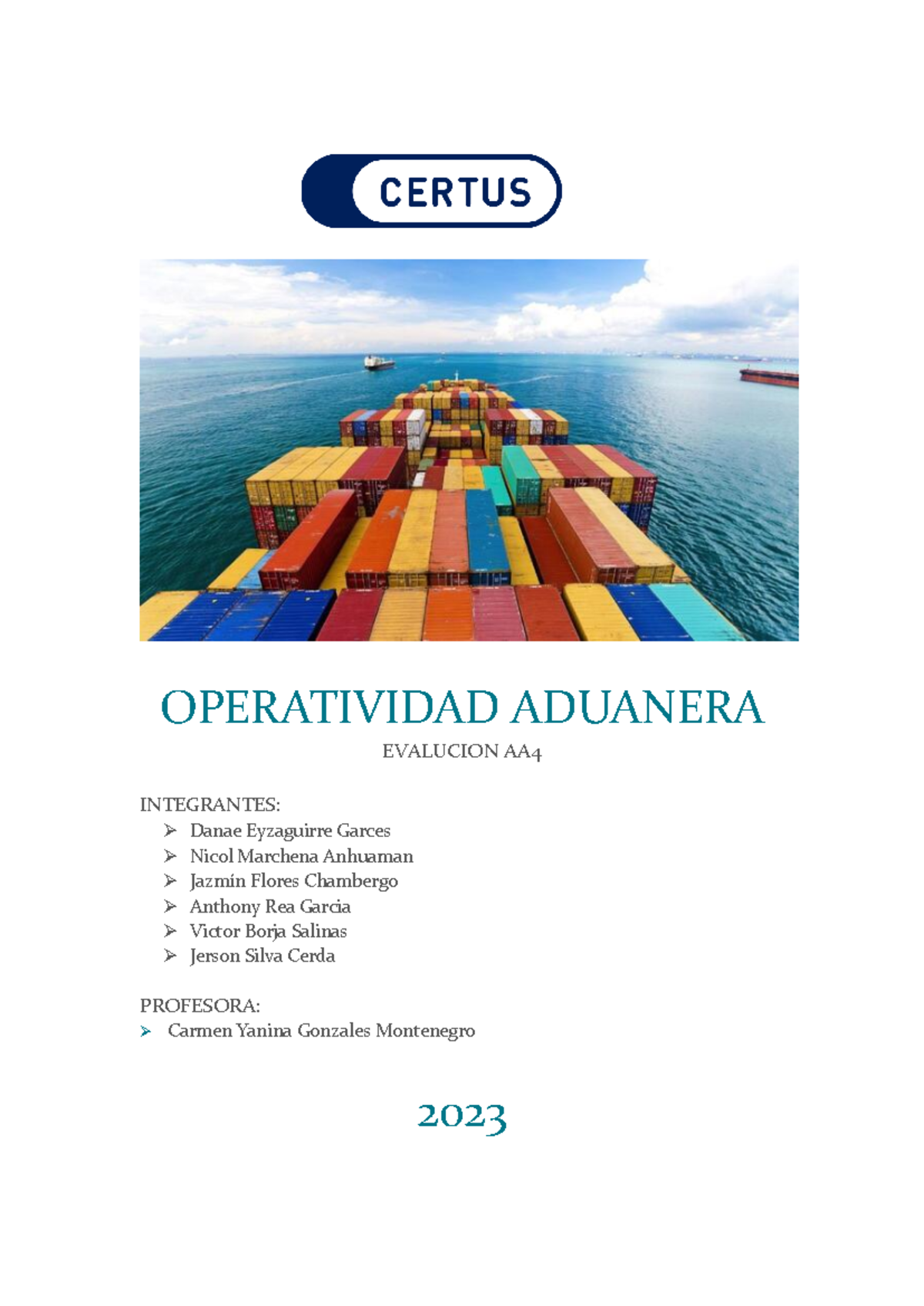 AA4 Operatividad Aduanera y Funciones de SUNAT y VUCE - Studocu