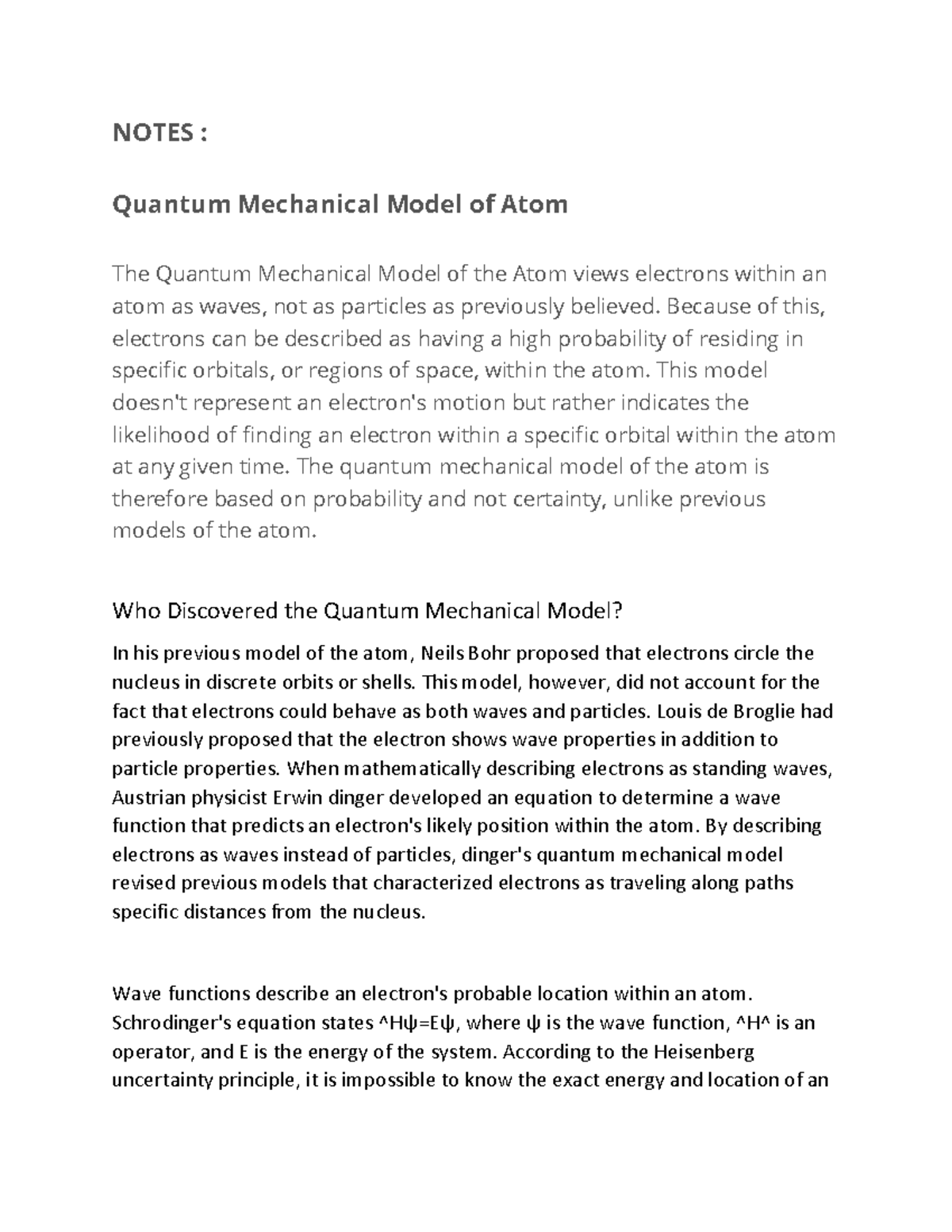 Sec 7 - Lecture notes for the Quantum Mechanical View of the Atom and ...