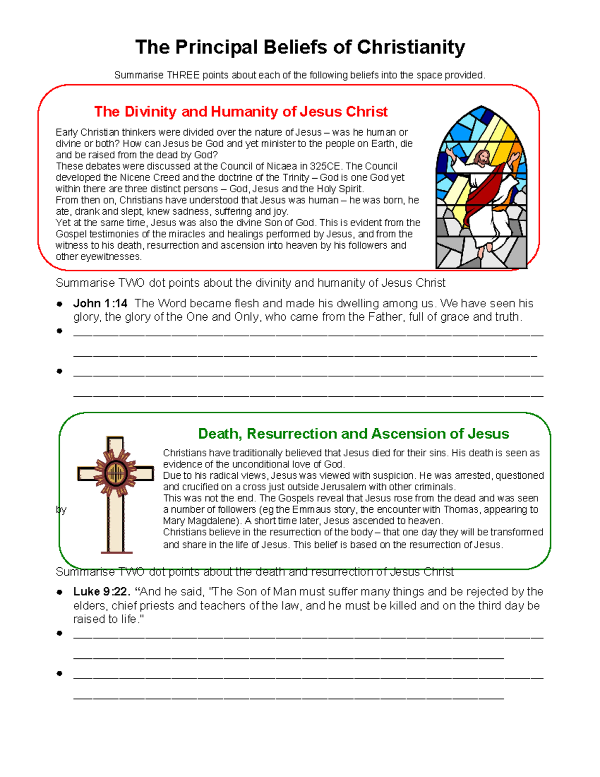 The Principal Beliefs of Christianity - The Principal Beliefs of ...