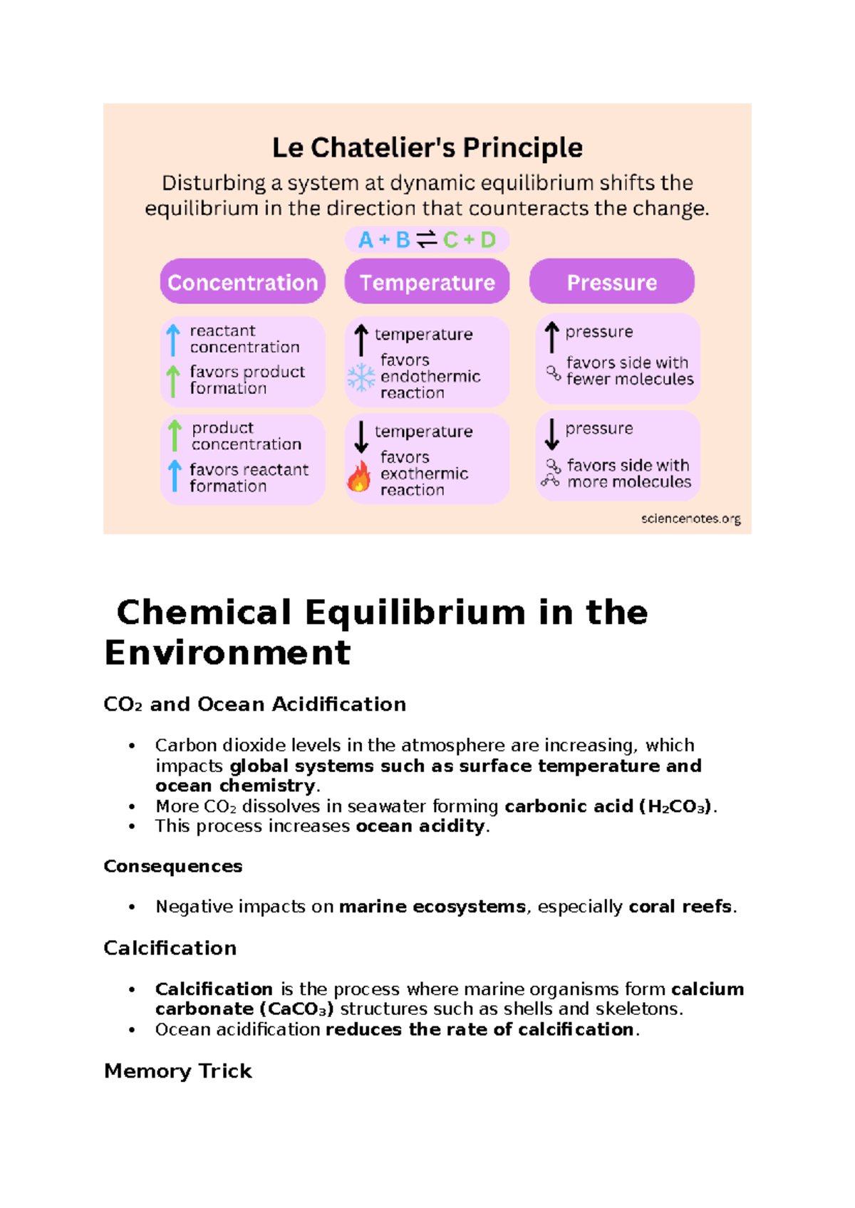 Chemical Equilibrium & Ocean Acidification: Impact of CO₂ - Studocu